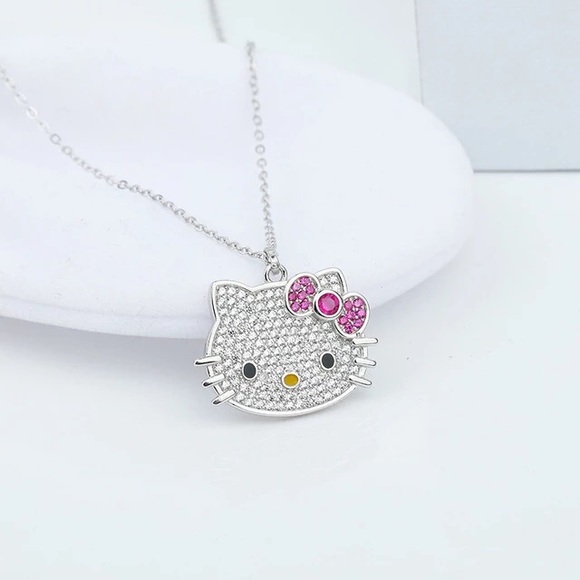 Hello Kitty | Jewelry | Nwt Hello Kitty 925 Silver Plated Sparkling ...